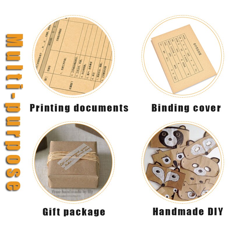 A4 Brown kraft paper Cardstock Paperboard Handmade... – Vicedeal