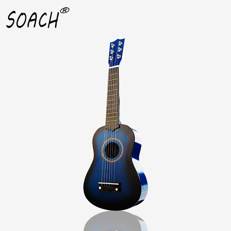 SOACH 21 inch acoustic guitar black blue shirt woo... – Grandado
