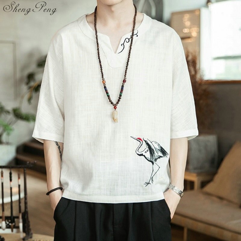 Traditional chinese shirt oriental mens clothing w... – Vicedeal