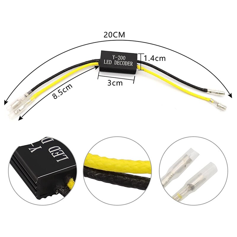 12V Motorcycle LED Load Resistor LED Decoder LED I... – Grandado
