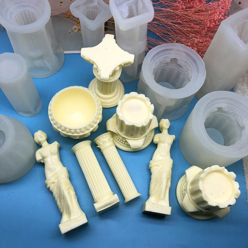 Classic Roman Column Silicone Candle Molds Ancient... – Grandado