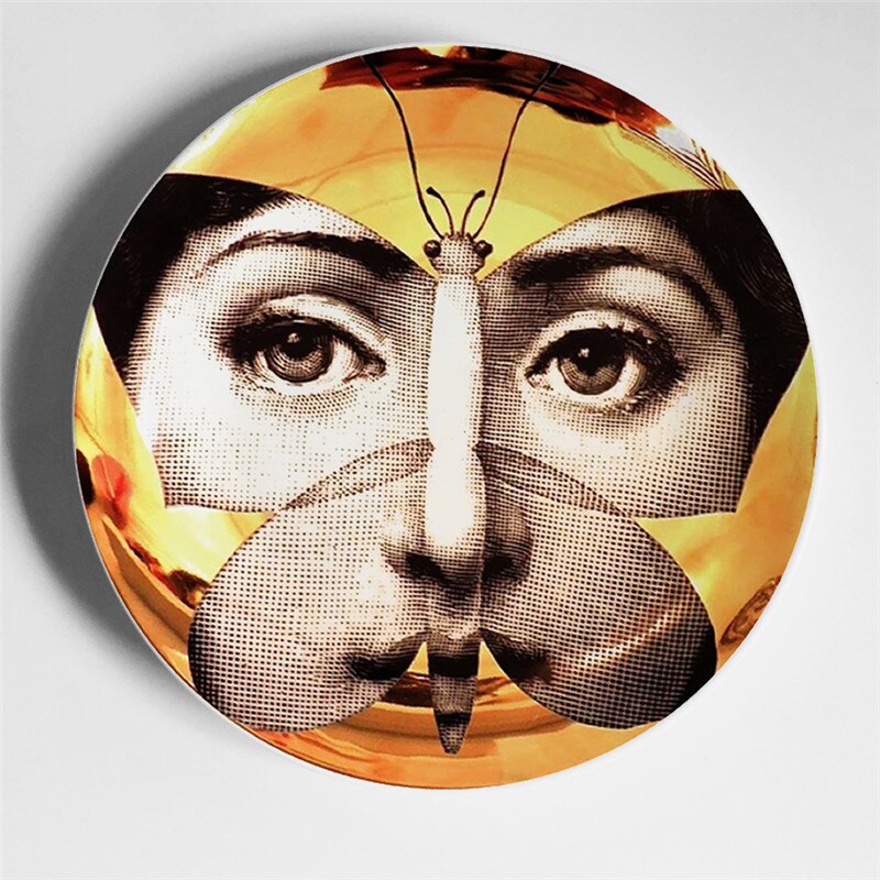 Wall Hanging Plates Multi-color Illustration Artis... – Grandado