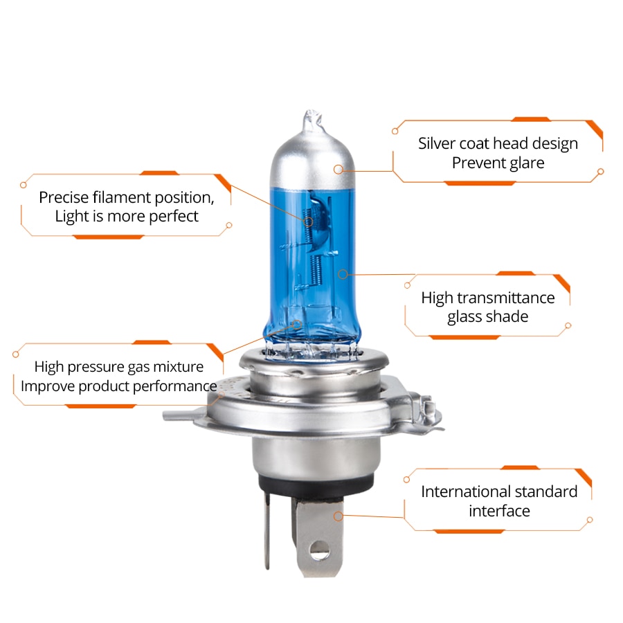 Moto light h4 h7 auto halogenlampa 12v 55w 100w k... – Grandado