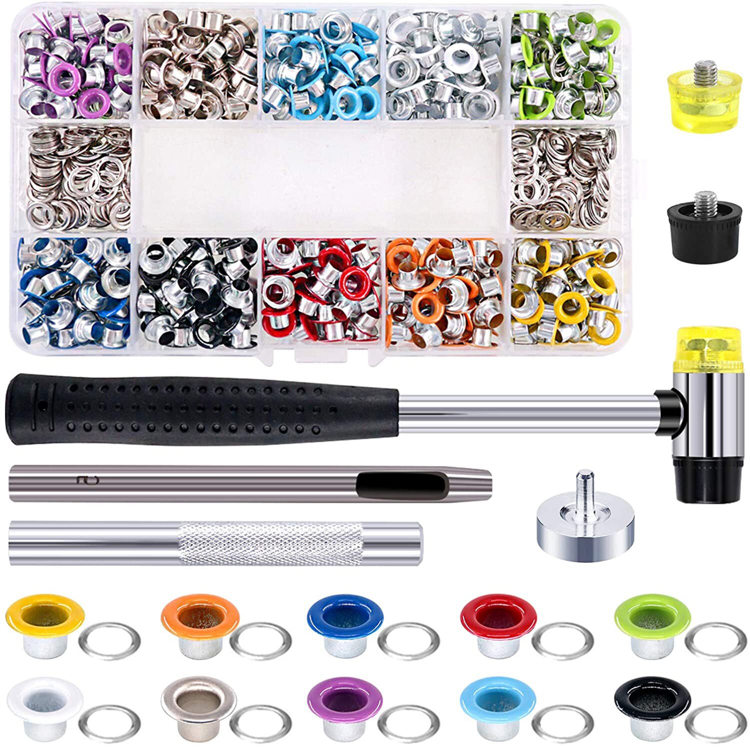 500 Sets Grommet Kit,Grommet Setting Tool Metal Ey... – Grandado