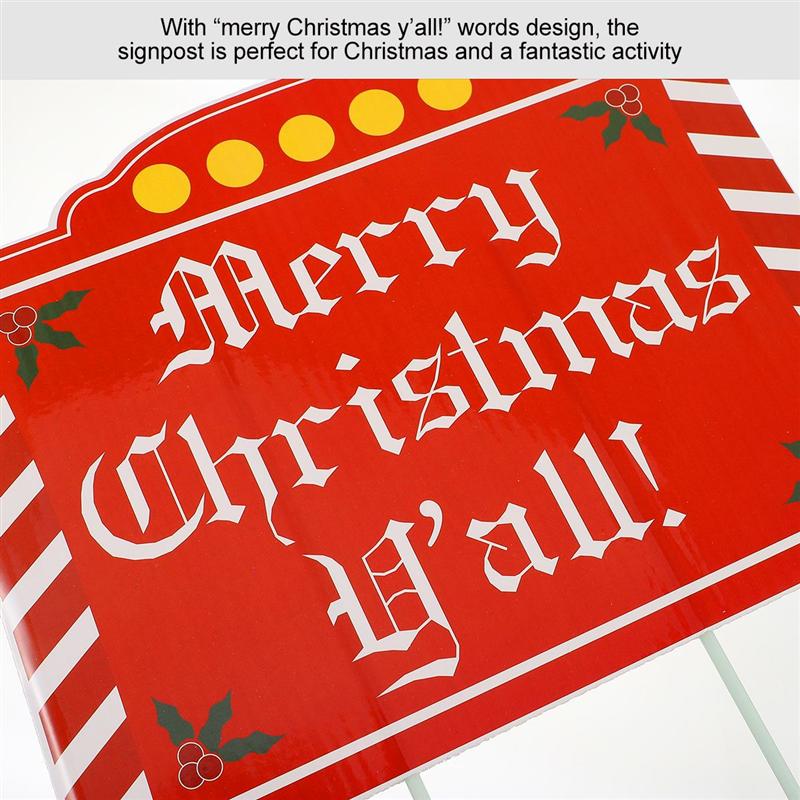 1pc Square Christmas Prop Lawn Signboard Hollowed-... – Grandado