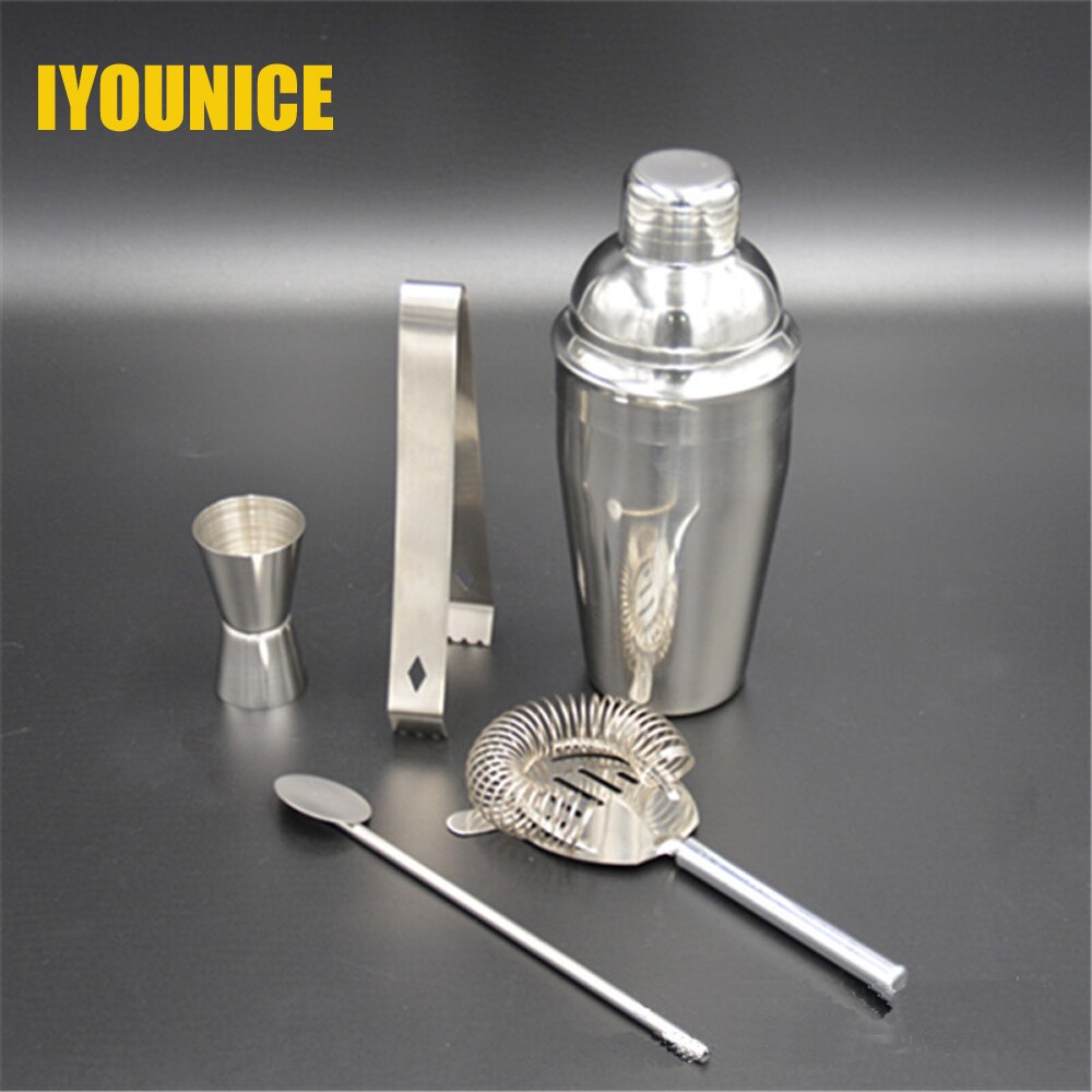 5 Pcs Stainless Steel Cocktail Shaker Mixer Drink ... – Vicedeal