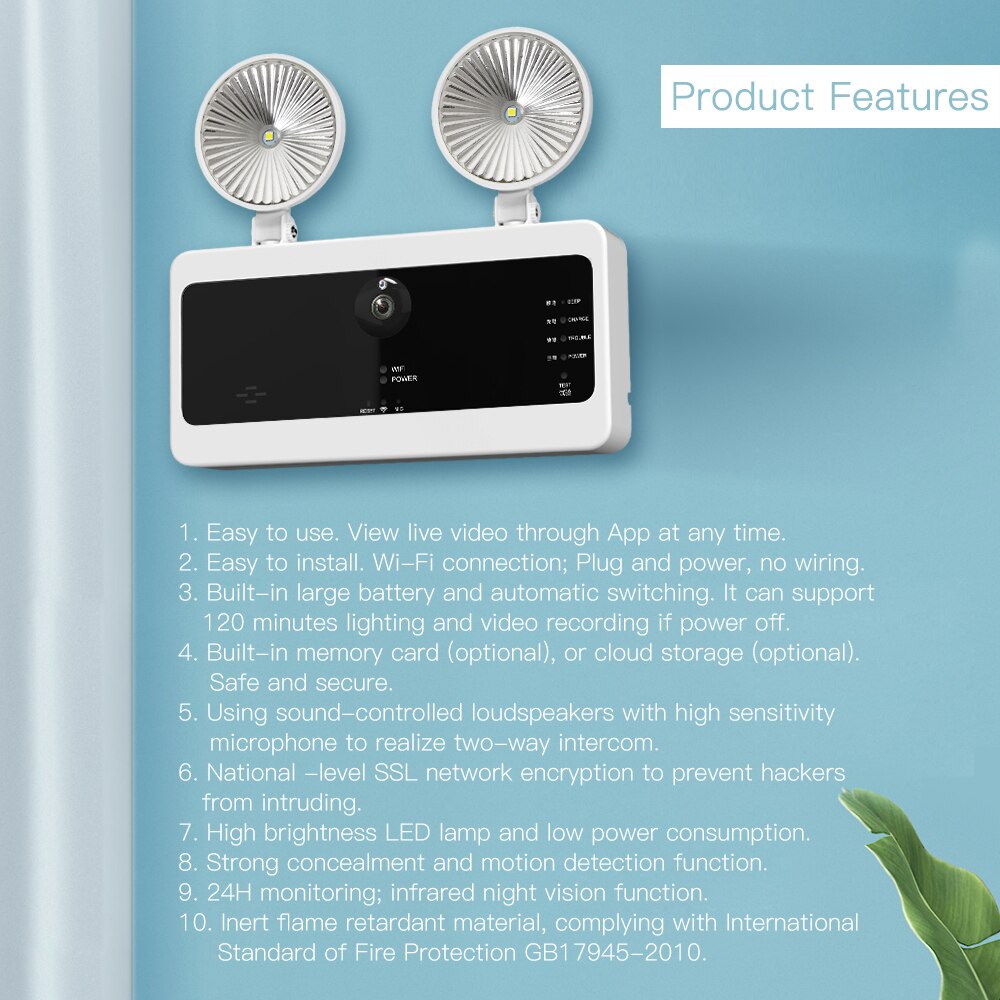 Double Head Fire Emergency Light Led Charge Lamp L... – Grandado