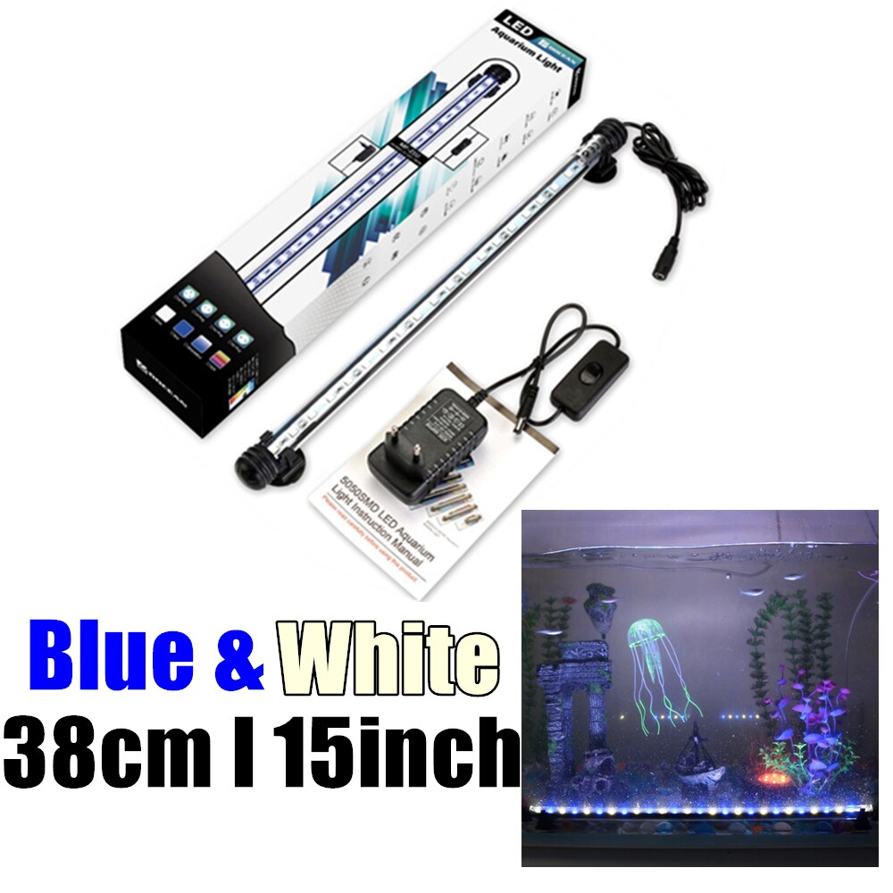 Blue White Aquarium Light 5050 LED Waterproof Fish... – Grandado