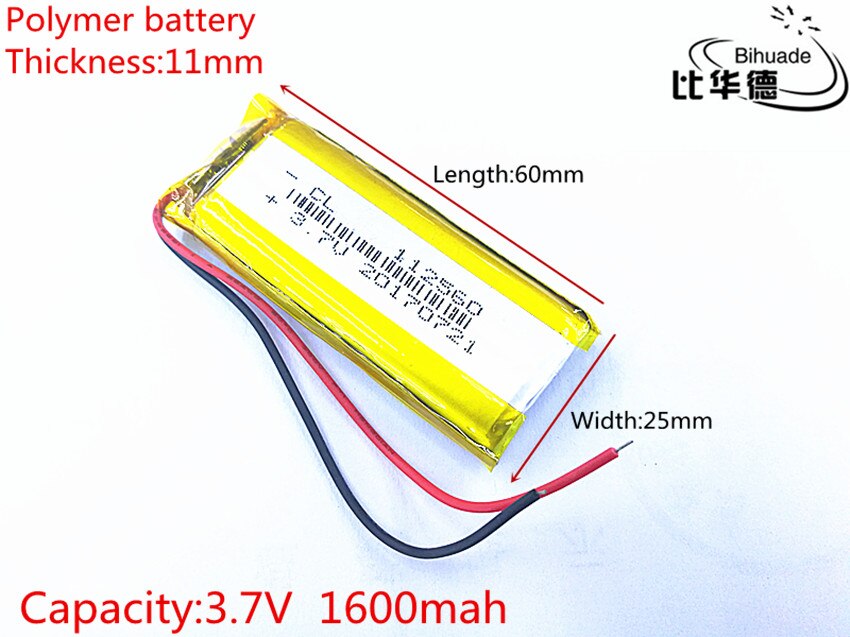 Liter energy battery 3.7V 1800mAh 112560 Lithium P... – Grandado