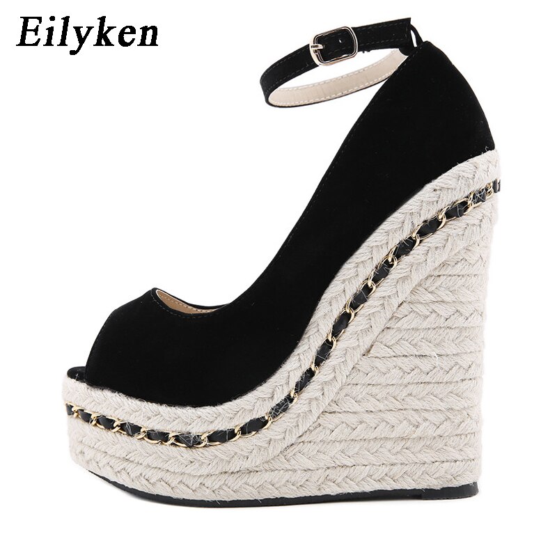 Eilyken Ankle Strap Open Toe Women Solid Platform ... – Vicedeal