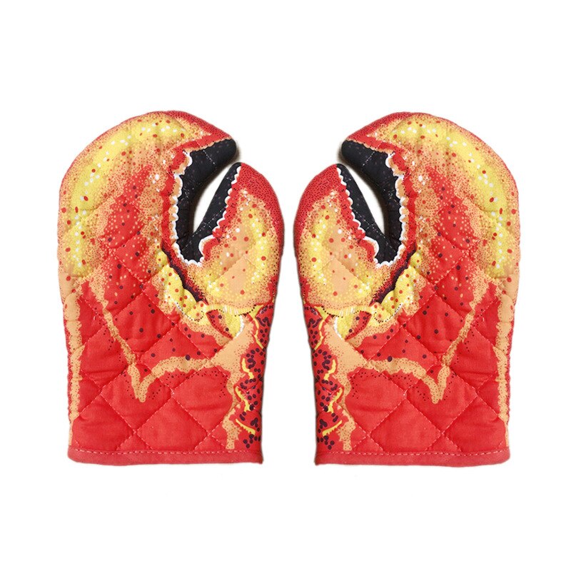 Crab Claw Kitchen Cooking Gloves Cotton Anti-scald... – Grandado