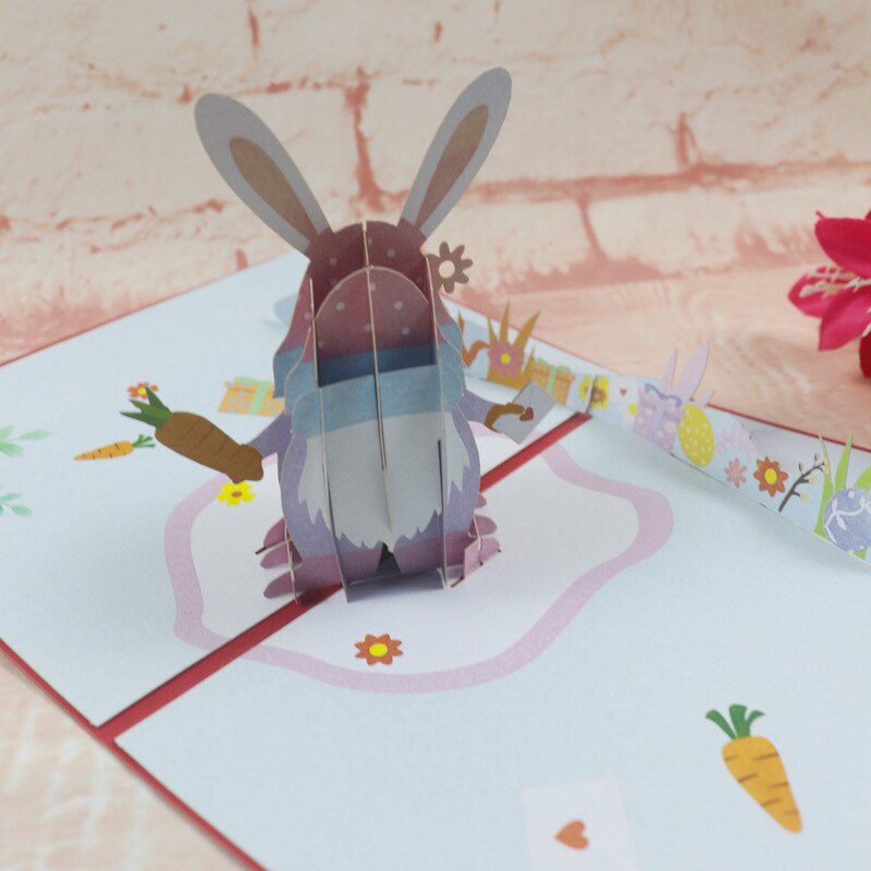 3D Handmade Cartoon White Bearded Rabbit with Carr... – Vicedeal