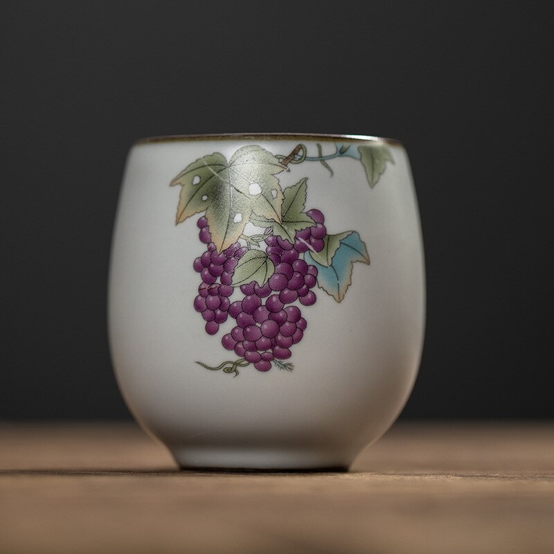 Moon White Ru Kiln Round Melting Cup Kombucha Cup ... – Grandado