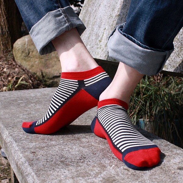 5 Pairs/Lot Men Spring/Summer Cotton Socks Socks M... – Grandado