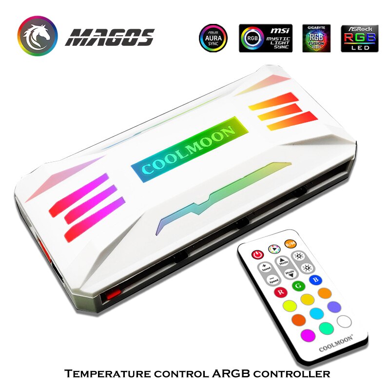 COOLMOON Fan RGB HUB Controller, PWM Smart TEMP. A... – Grandado