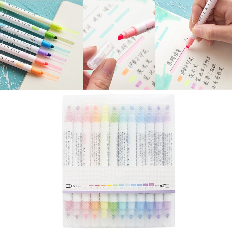Double-headed Highlighter Pens Cute Korean Type Wi... – Grandado