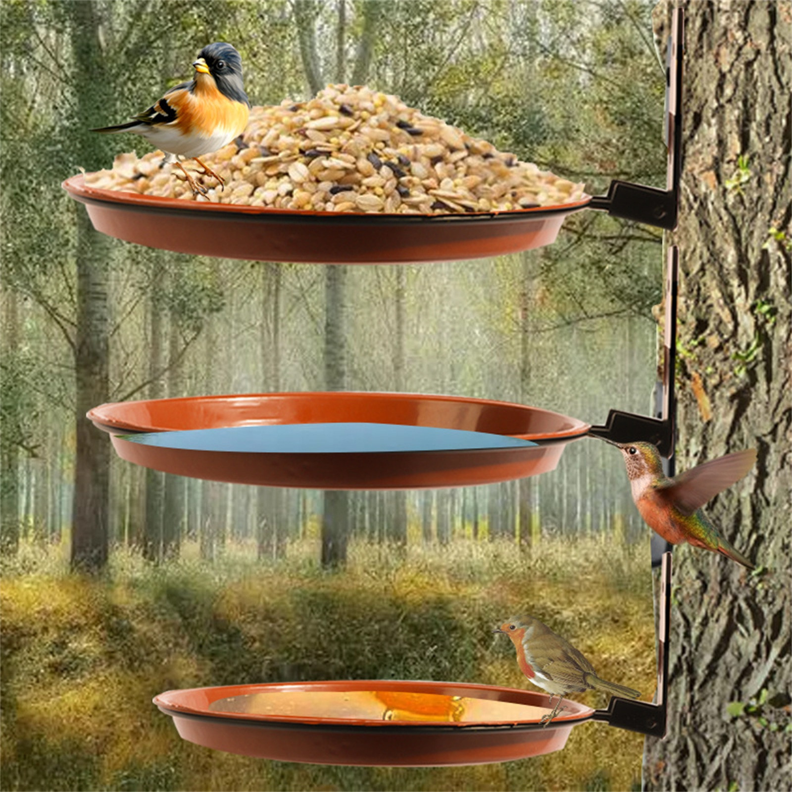Bird Feeding Trays Wall Hanging Tree Mounted Bird ... – Grandado