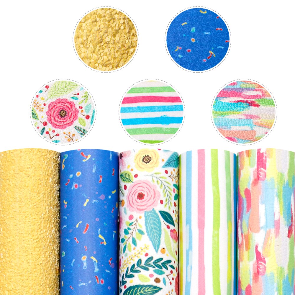 5 stk assorteret tema trykt litchi glitter imitere... – Vicedeal