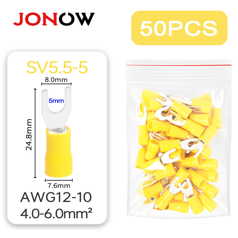 50PCS Fork Crimp Terminal Electrical Wire Connecto... – Grandado