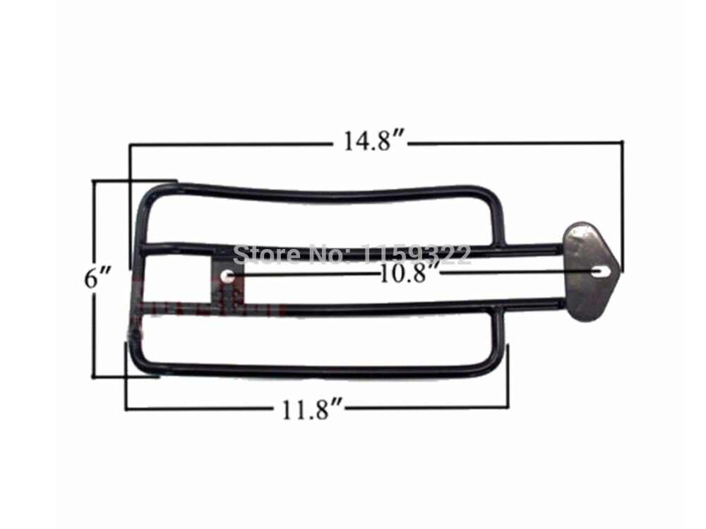 Motorcycle Luggage Rack Backrest Rear Fender Rack ... – Grandado
