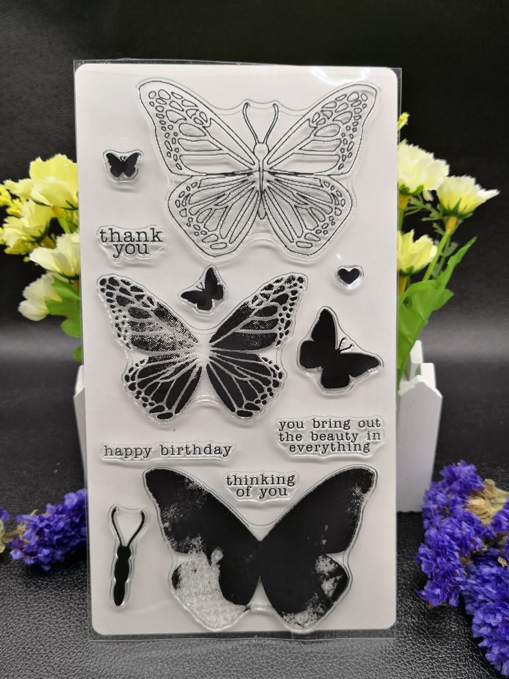 Butterfly Clear Silicone Rubber Stamp for DIY scra... – Grandado