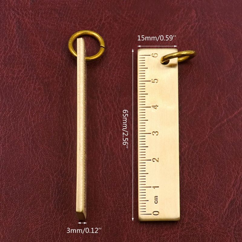 Portable 6cm Small Copper Ruler 3mm Thickened Bras... – Grandado