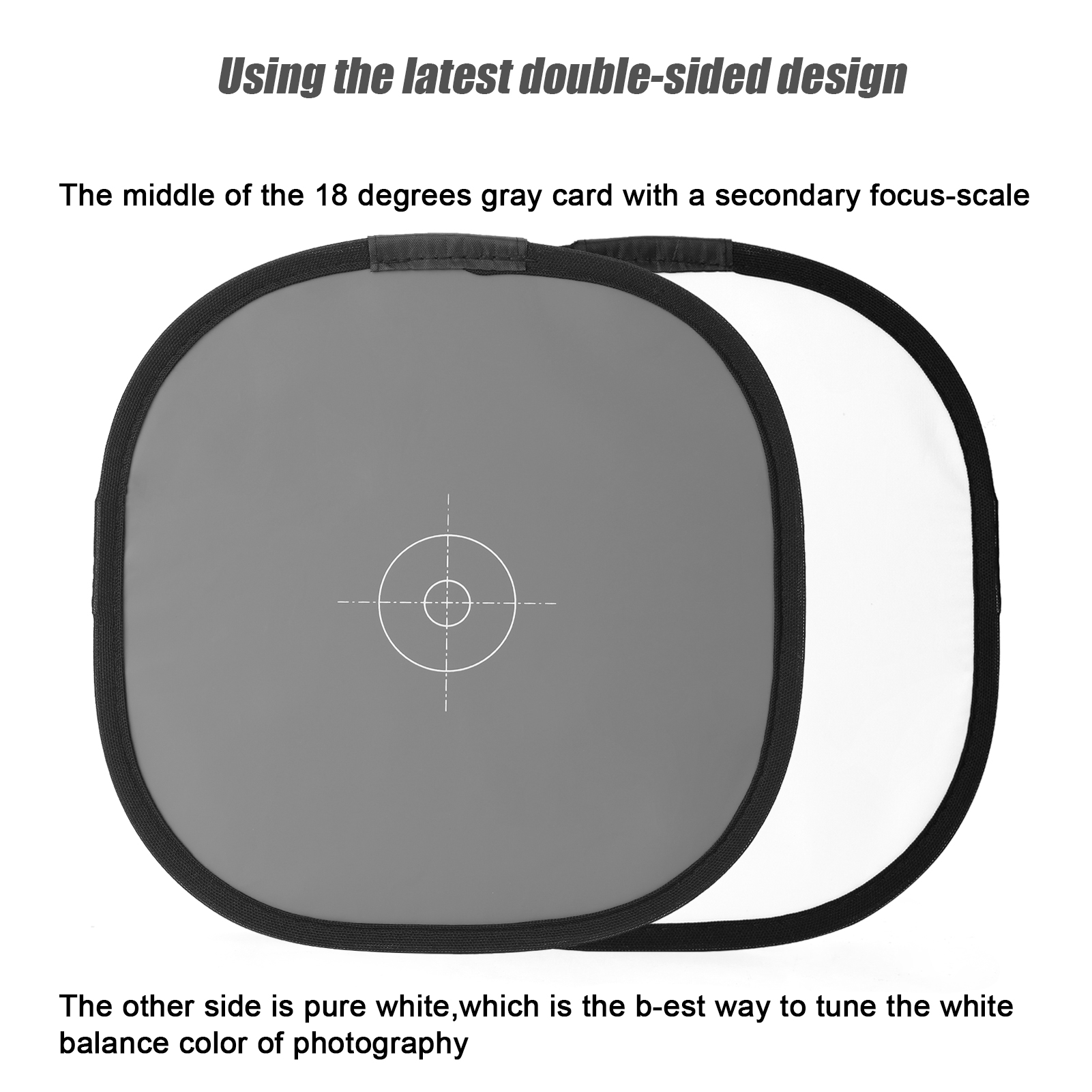 300mm Portable Photography Reflector Gray and Whit... – Grandado