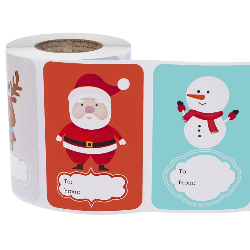 250pcs/roll 6 Designs Adhesive Christmas Name Tags... – Grandado