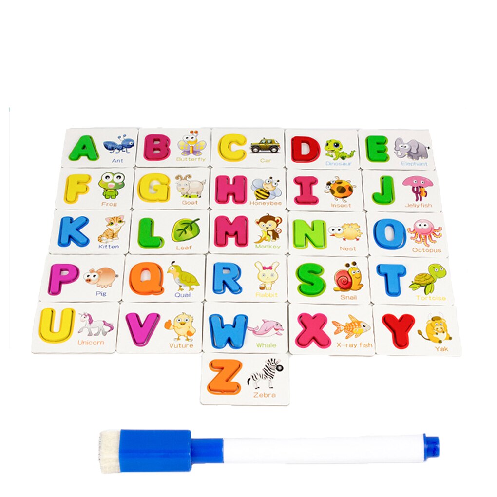 Kids Alphabet Letter Learning Cards Set 26 English... – Grandado