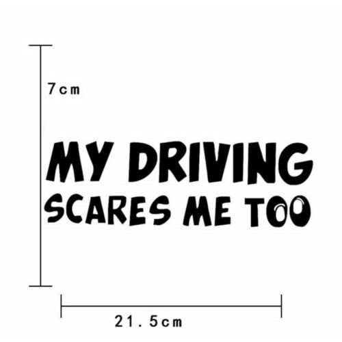 Funny Car Stickers MY DRIVING SCARES ME TOO Car Wi... – Grandado