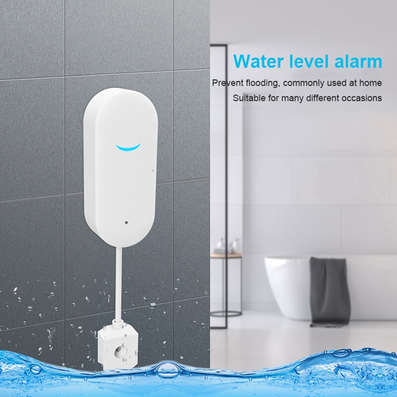 Water Leakage Sensor WIFI Leak Level Alarm Detector Security Overflow ...