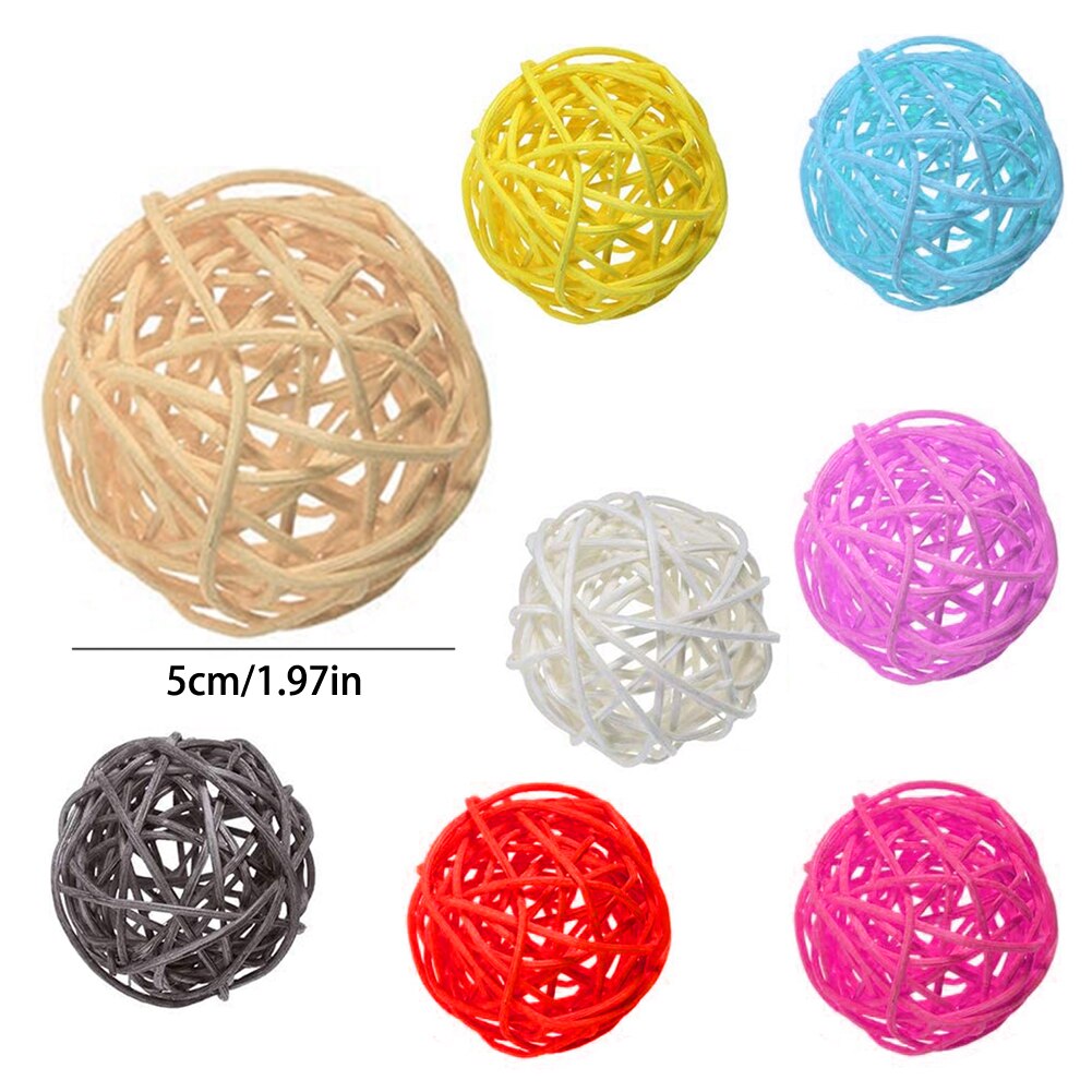 15PCS Wicker Rattan Balls Crafts Multiple Color DI... – Vicedeal