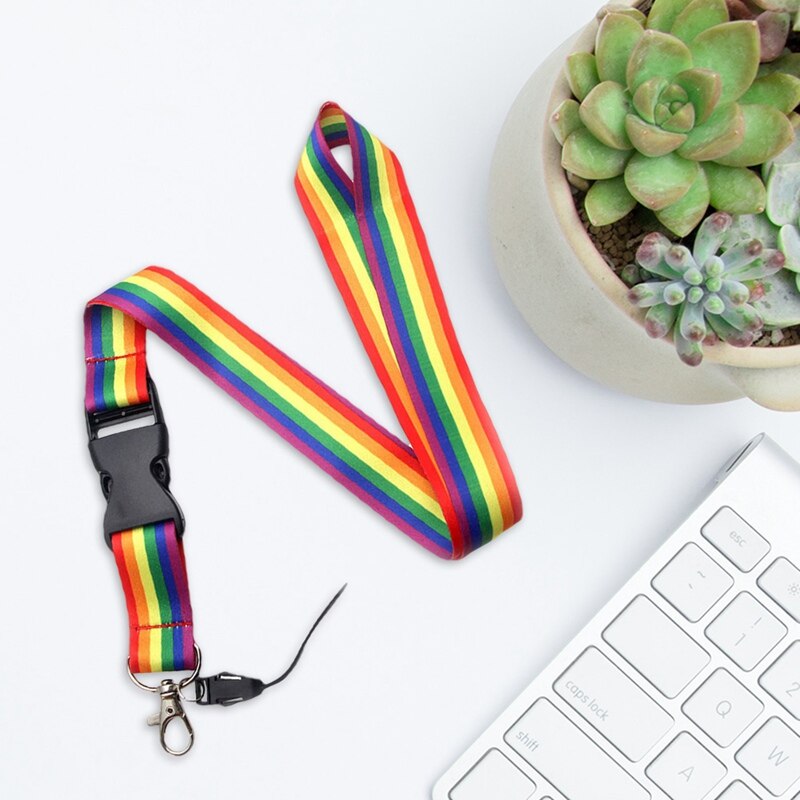 1Pc Rainbow Lanyard Neck Phone Strap Key Lanyard P... – Grandado
