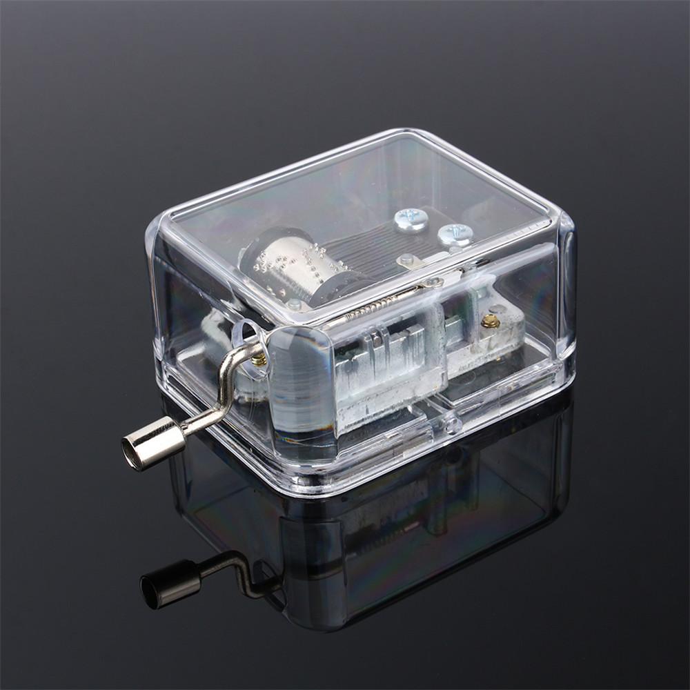 Clear Acrylic Windup Movement Music Box Music Move... – Grandado