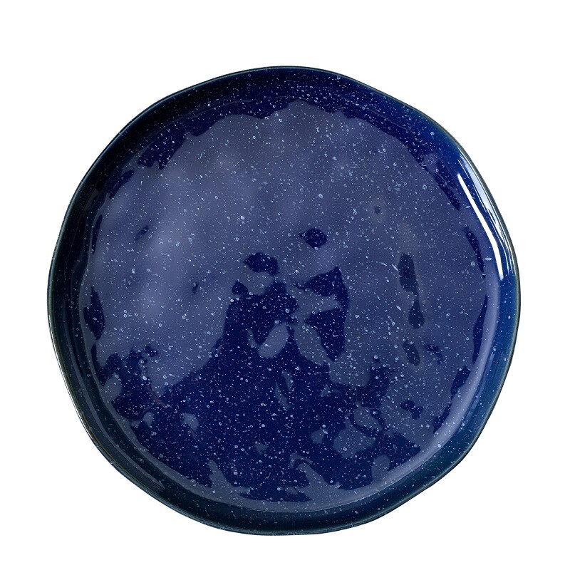 Japansk stil keramisk mørkeblå aftensmad tallerken... – Grandado