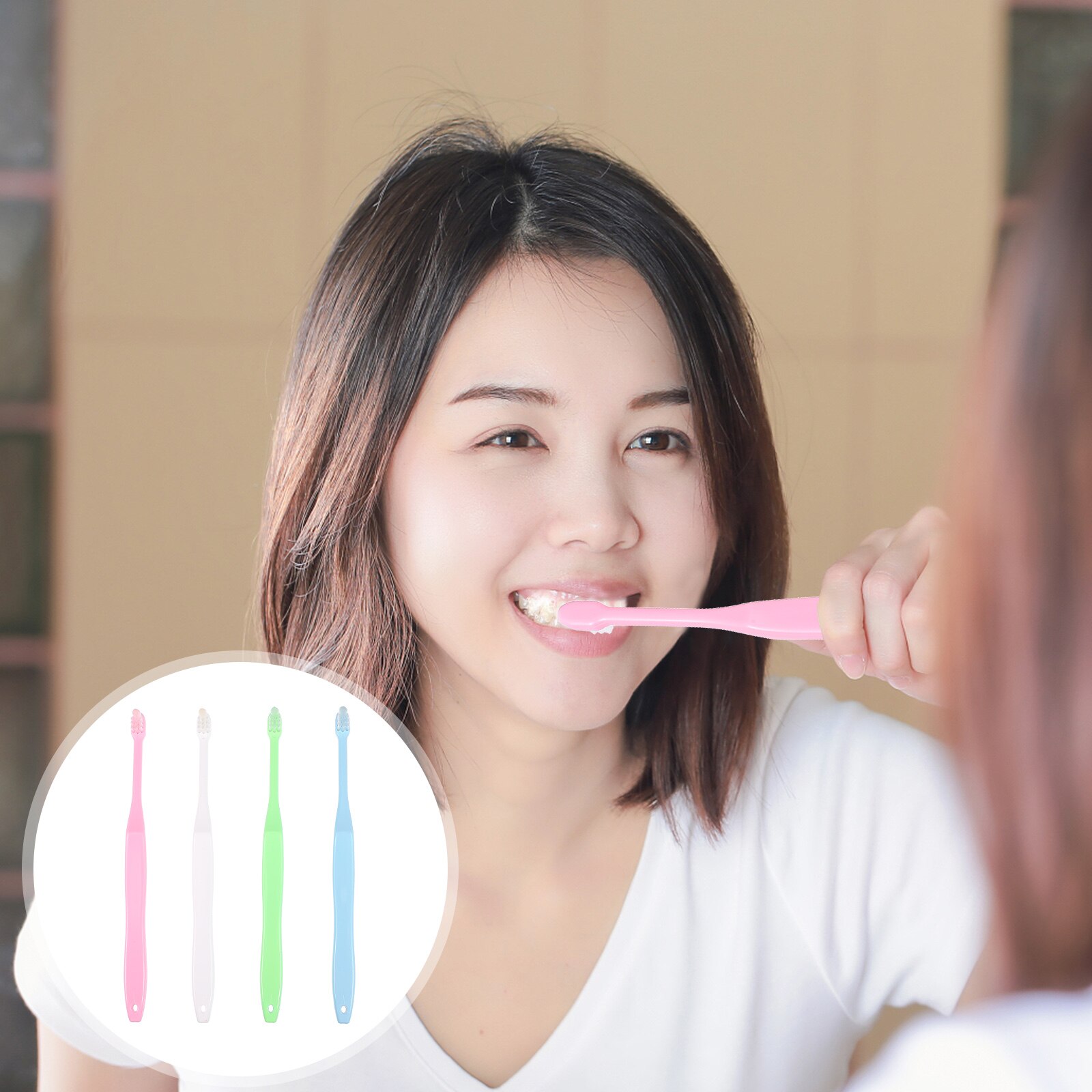 4Pcs Single-end Toothbrushes Concave Shape Toothbr... – Vicedeal