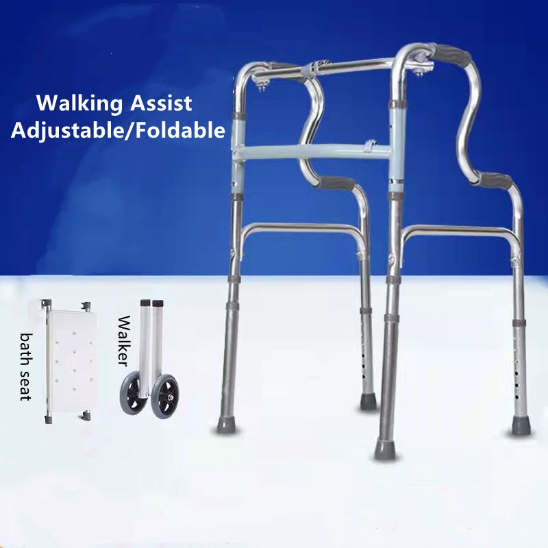 Elderly Foldable Rehabilitation Walker Adjustable ... – Grandado