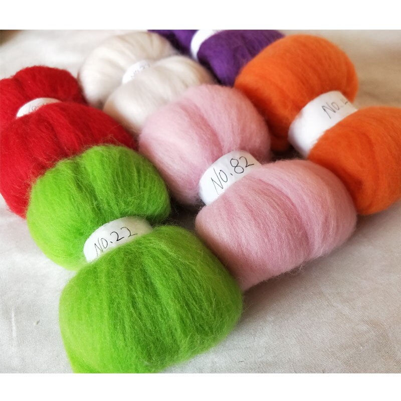 WFPFBEC wol voor vilten merinowol fiber 20g/kleur ... – Grandado