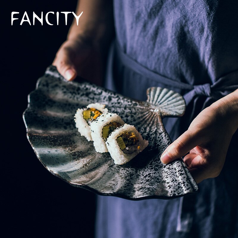 FANCITY fan-shaped plate, set the table personalit... – Grandado