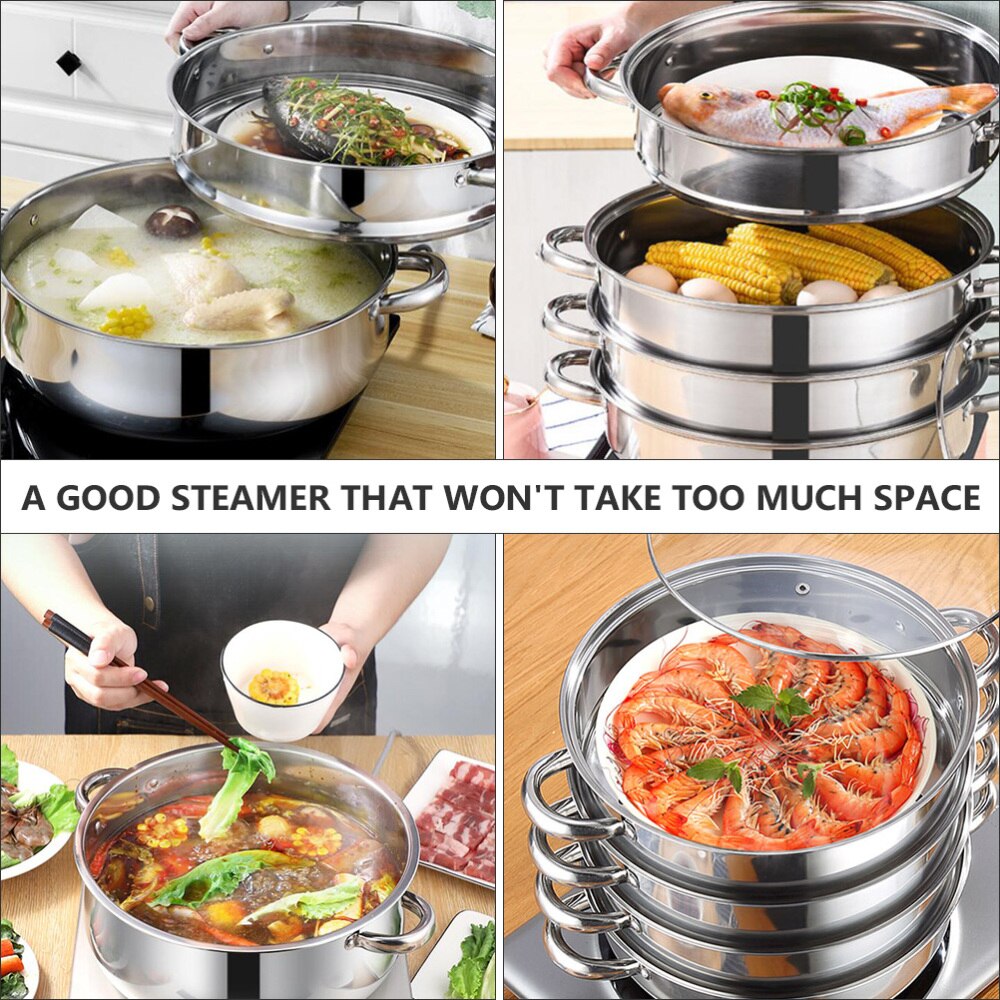 1pc Stainless Steel Stockpot Multifunction Pot (Fo... – Grandado