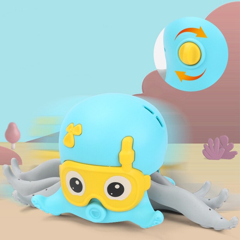 Cute Cartoon Animal Inertial Octopus Crawling Sea ... – Grandado