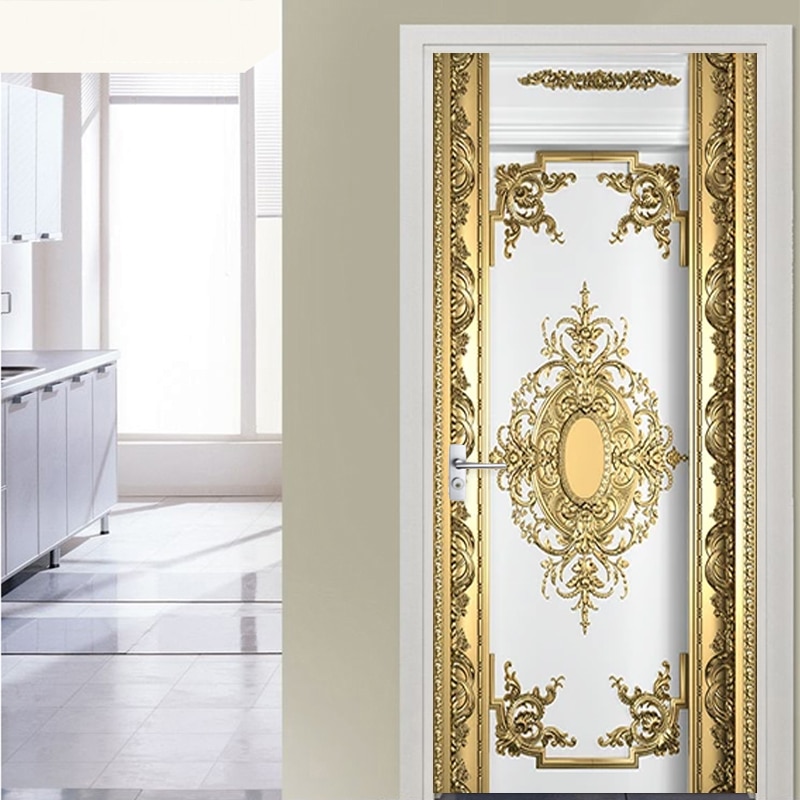 Self-Adhesive Door Sticker European Style Luxury G... – Grandado