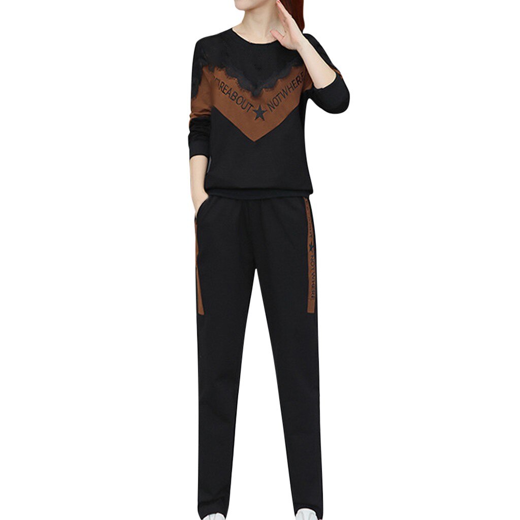 Women Sport Black Long Sleeve Jogging Running Sets... – Vicedeal