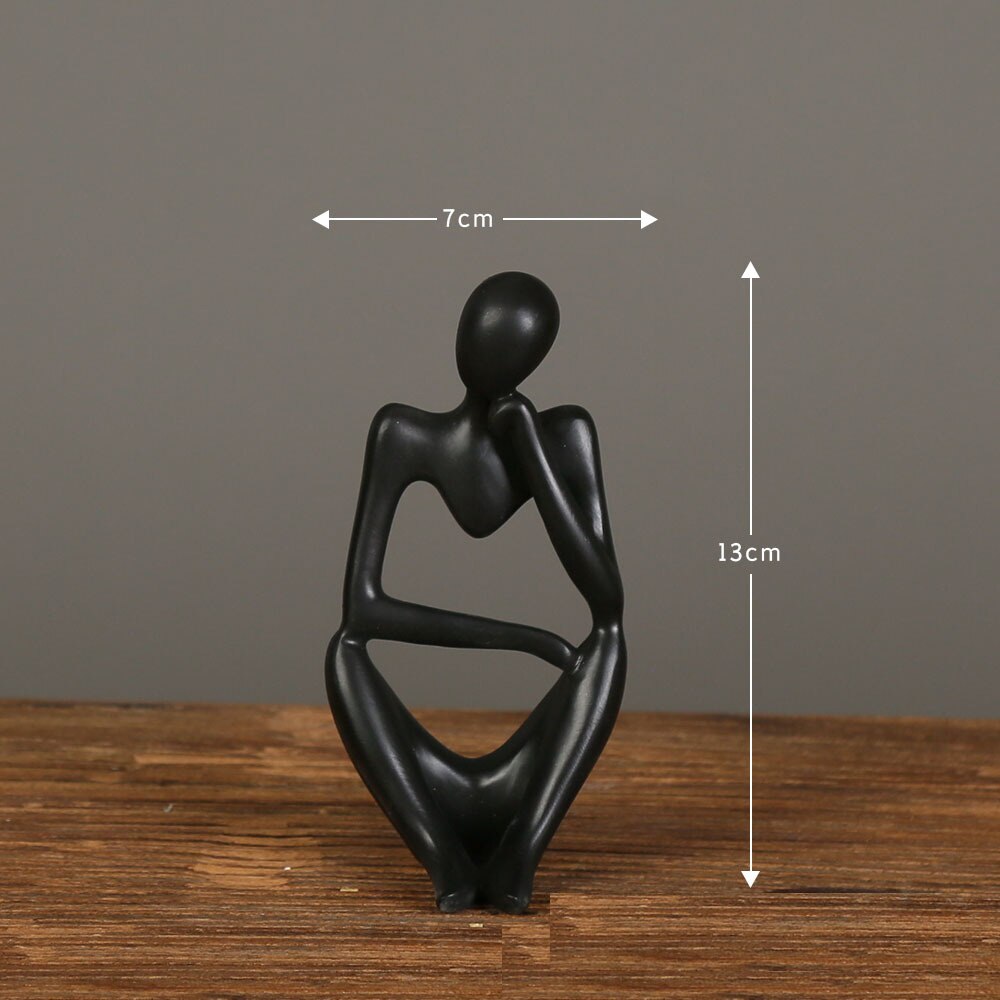 Mini Character Statue Thinker Sculpture Abstract R... – Grandado