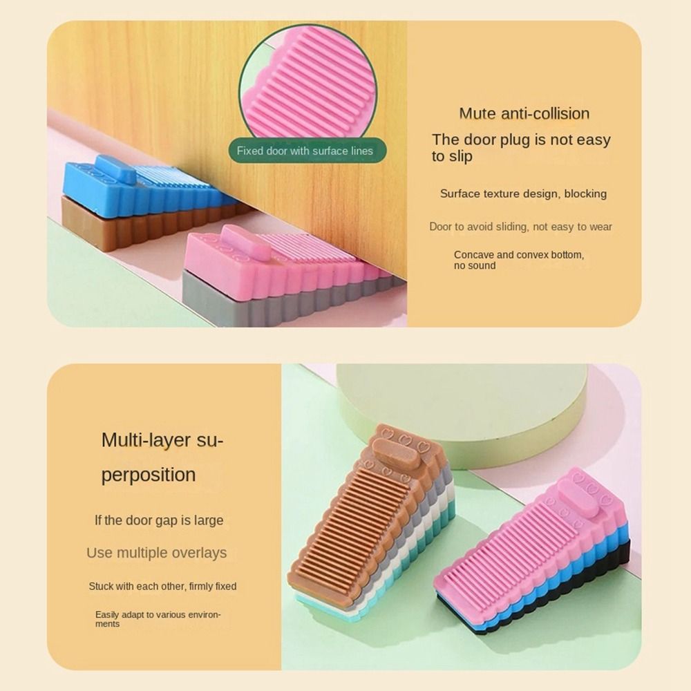 PVC Door Stopper Wedge Safety Floor Holder Wall Pr... – Grandado