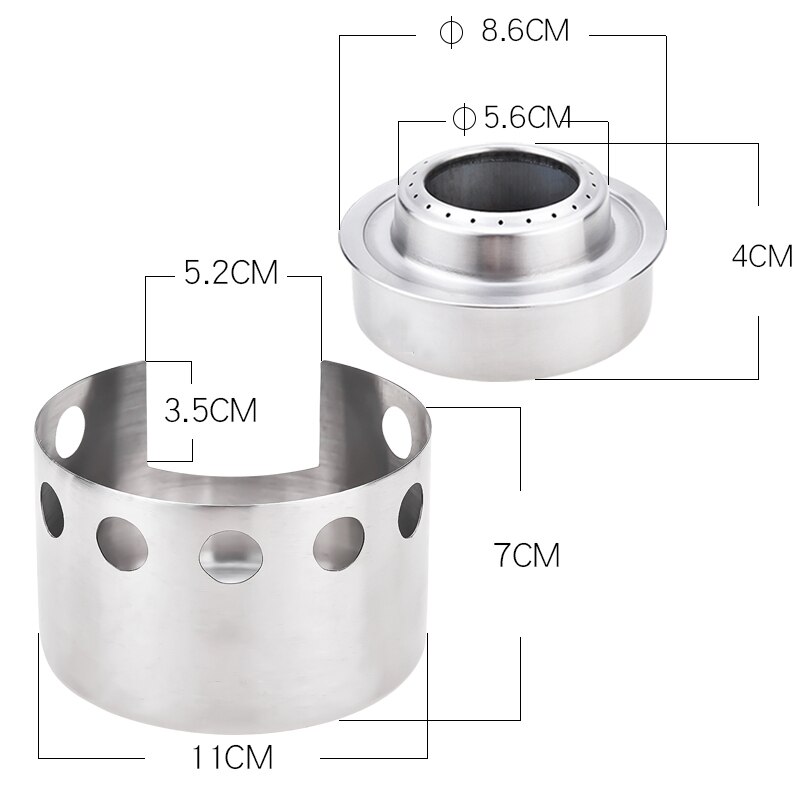Mini Outdoor Alcohol Stove Portable Solid Liquid A... – Grandado