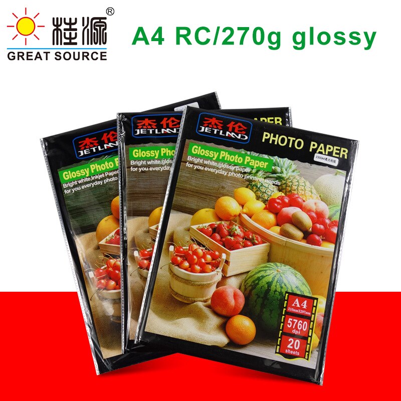 270g Photo Paper Glossy Surface A4 RCFast Drying P... – Grandado