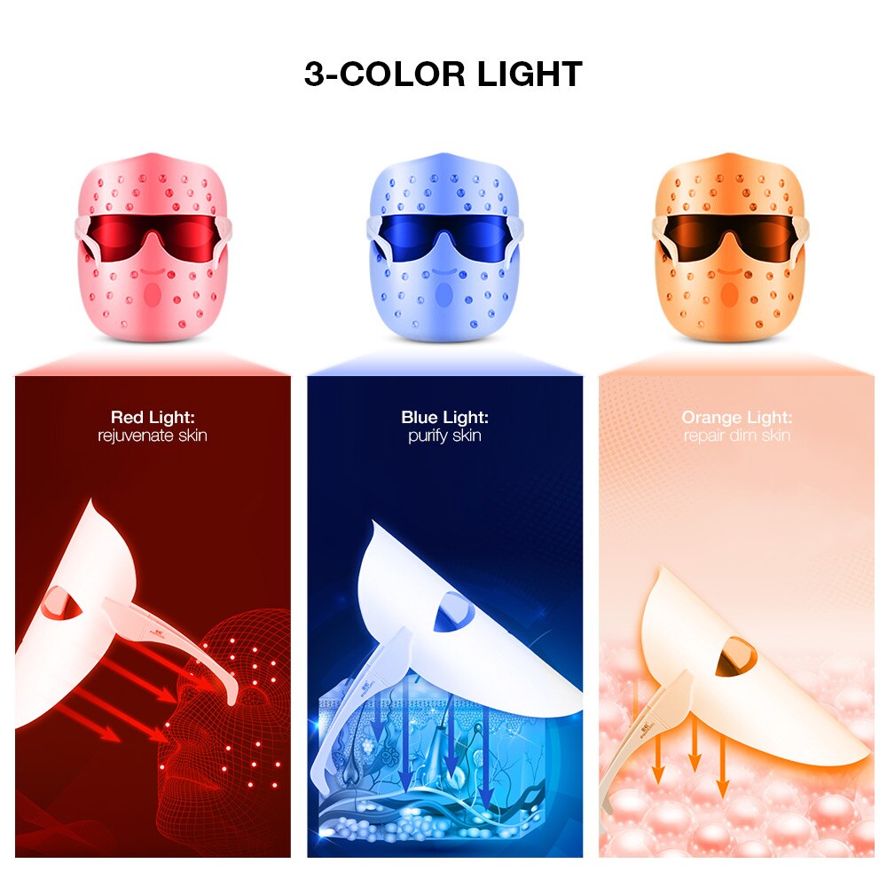 K-SKIN KD036 Beauty Photon LED Facial Mask Therapy... – Grandado