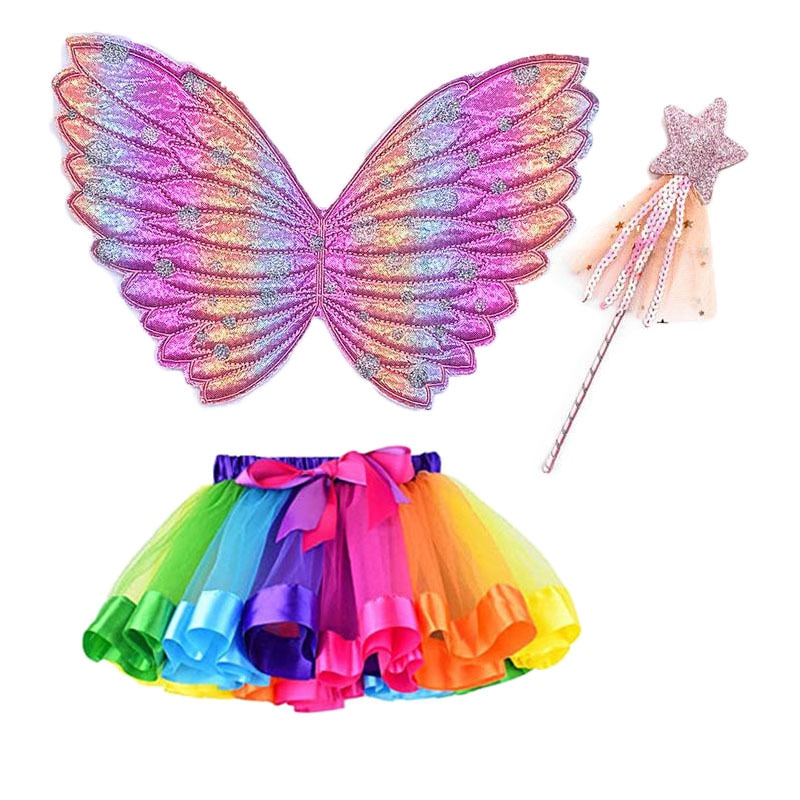 Kids Angel Wings Props Party Costumes Tutu Skirt S... – Grandado