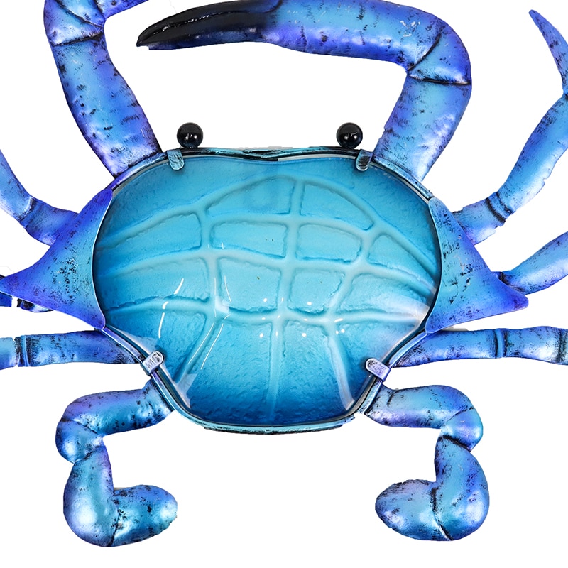 Metal Blue Crab Wall Artwork for Home and Garden D... – Vicedeal